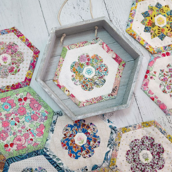 Field of Blooms Pre-printed Panel by Lilabelle Lane Creations – Red Thread Studio