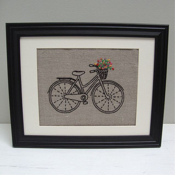 Vintage Bicycle Embroidery Kit by Sarah Milligan of iHeartStitchArt ...